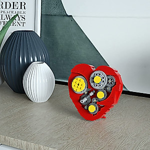 Millionspring A Clockwork Heart Sculpture Building Kits with Gear for Adult,Valentine Gifts Days Decoration for Her,Stress Reliever Building Toys,Creative New 2022(186pcs)