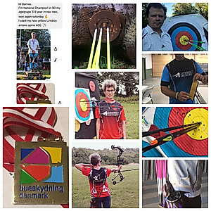 Linkboy Archery Carbon Arrow Hunting Practice Target Arrow with Removable Tip for Compound Recurve Bows, Spine 340,29inch Pack of 12PCS