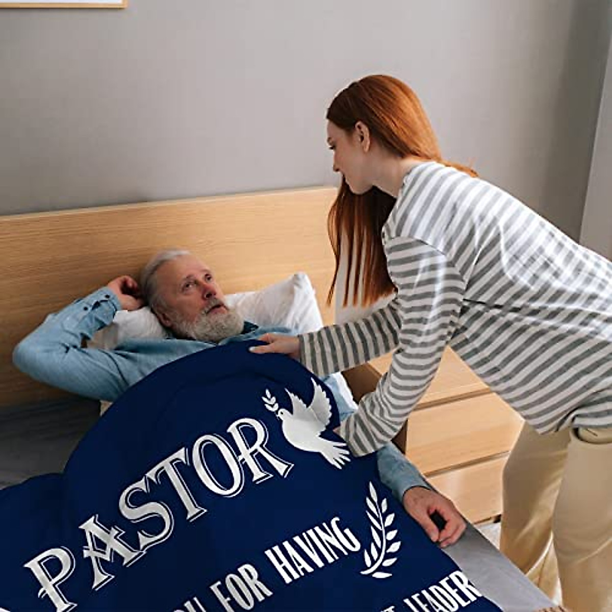 Muxuten Pastor Appreciation Gifts Blanket 60"X50" - Pastor Gifts for Men - Gifts for Pastor - Christian Gifts for Men - Inspirational Pastor Gifts for Men - Birthday Religious Gift Ideas for Pastor