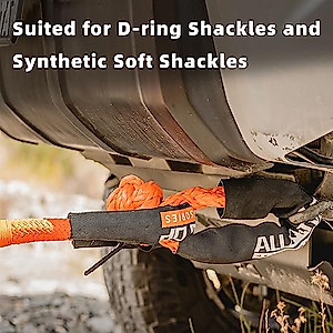 ALL-TOP Kinetic Recovery Rope, 48000 Lbs (1in x 30ft Orange) Extreme Duty 30% Elasticity Energy Snatch Strap for 4x4 Offroad Vehicle