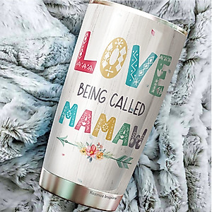 Kozmoz Inspire Love Being Called Mamaw Coffee Tumbler 20oz - Gifts For Women Grandma Coffee Tumbler Mothers Day Gifts - Gift Women Grandma Gifts -Gifts From Grandson Grandkids Grandma Tumbler