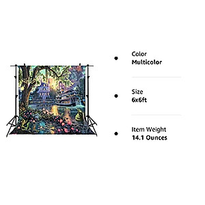 SSCSTS 6x6ft Palace Photography Background Fairy Tale Prince Princess Happiness Frog Castle Photography Background Studio Props LYST735