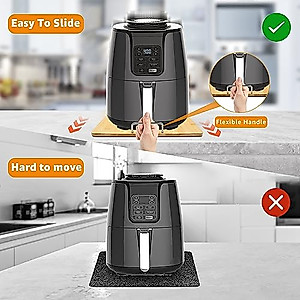 Universal Appliance Slider for Kitchen Counter, for Coffee Maker/Espresso Machine, Blender, Air Fryer, Stand Mixer, Toaster Sliding Tray Board, Bamboo, Wide-15"Wx11.6"D