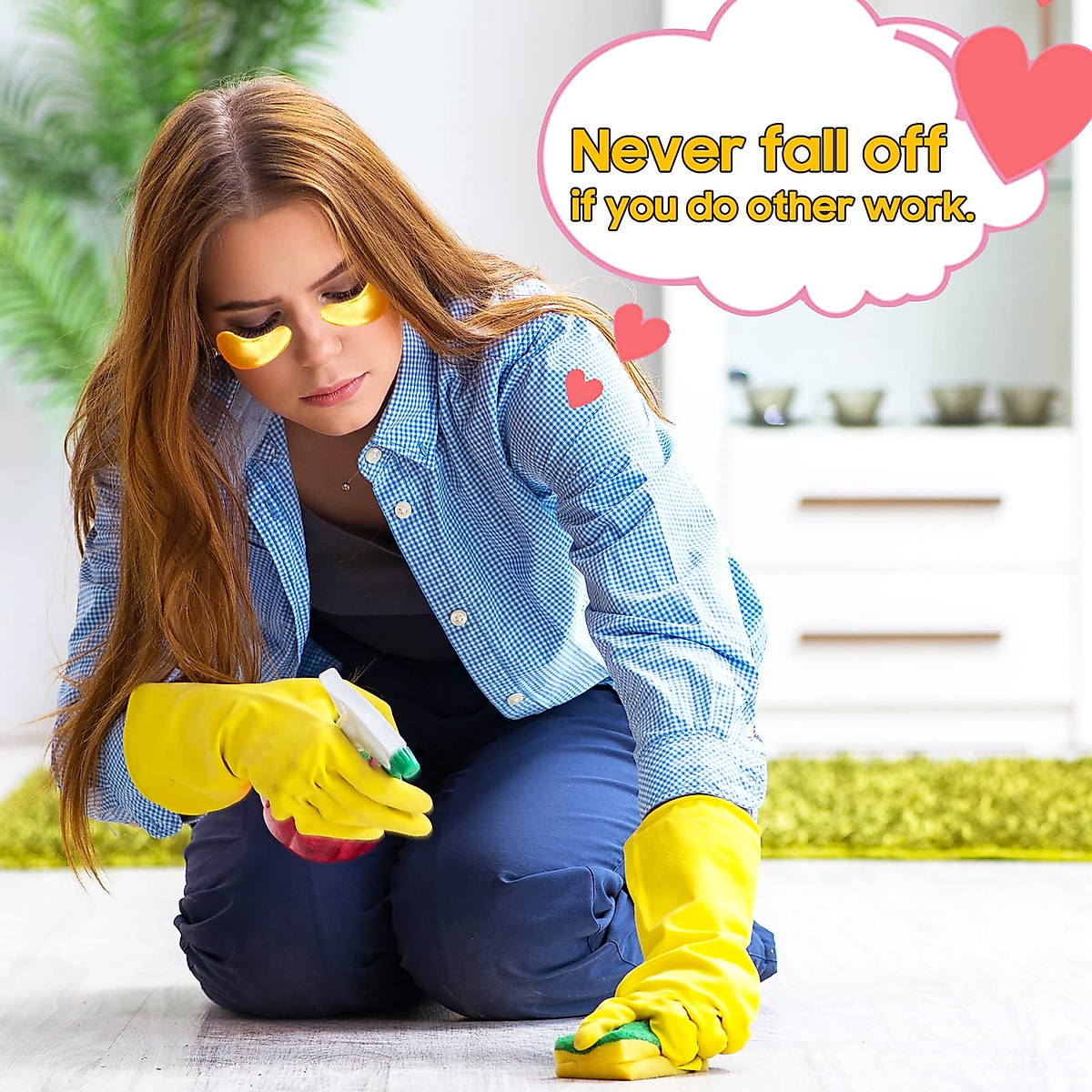 Adofect Collagen Powder Eye Mask 29 Pairs Gold Under Eye Gel Pads, Hyaluronic Acid Under Eye Mask Gel Patches for Puffy Eye Reducing Dark Circles, Eye Bags, Wrinkle, Refresh Your Eyes, Gold