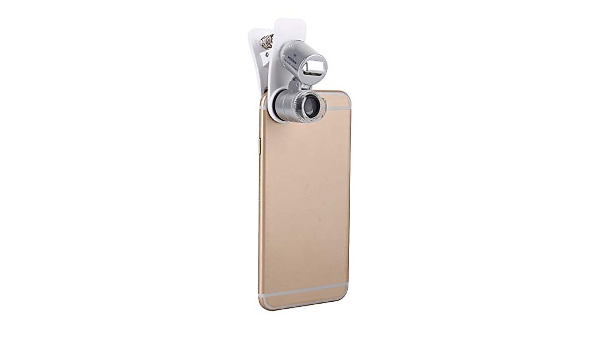 60X Smartphone Magnifier with LED & UV Banknote Detection