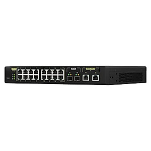 QNAP 20-Port 10GbE PoE++ and 2.5GbE PoE+ Managed Network Switch (QSW-M2116P-2T2S-US). Layer 2, Web Management
