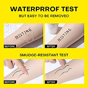 Mistine So Black Waterproof Eyeliner,Smudge Proof Eyeliner with Silky Formula,Quick Drying Liquid Eyeliner Pen,Ultra Matte Finish Black Eyeliner,Vegan & Cruelty-Free,1 Count
