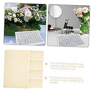 Abaodam 5pcs storage box sponge pad ring display pad black foam ring insert jewelry insert display mats foam insert display trays trinket tray Ear Stud Sponge Insert white cabinet earrings