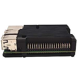 Raspberry Pi 3 Model B+ Aluminum Case Metal Shell Black Enclosure Compatible with Raspberry Pi 3 Model B