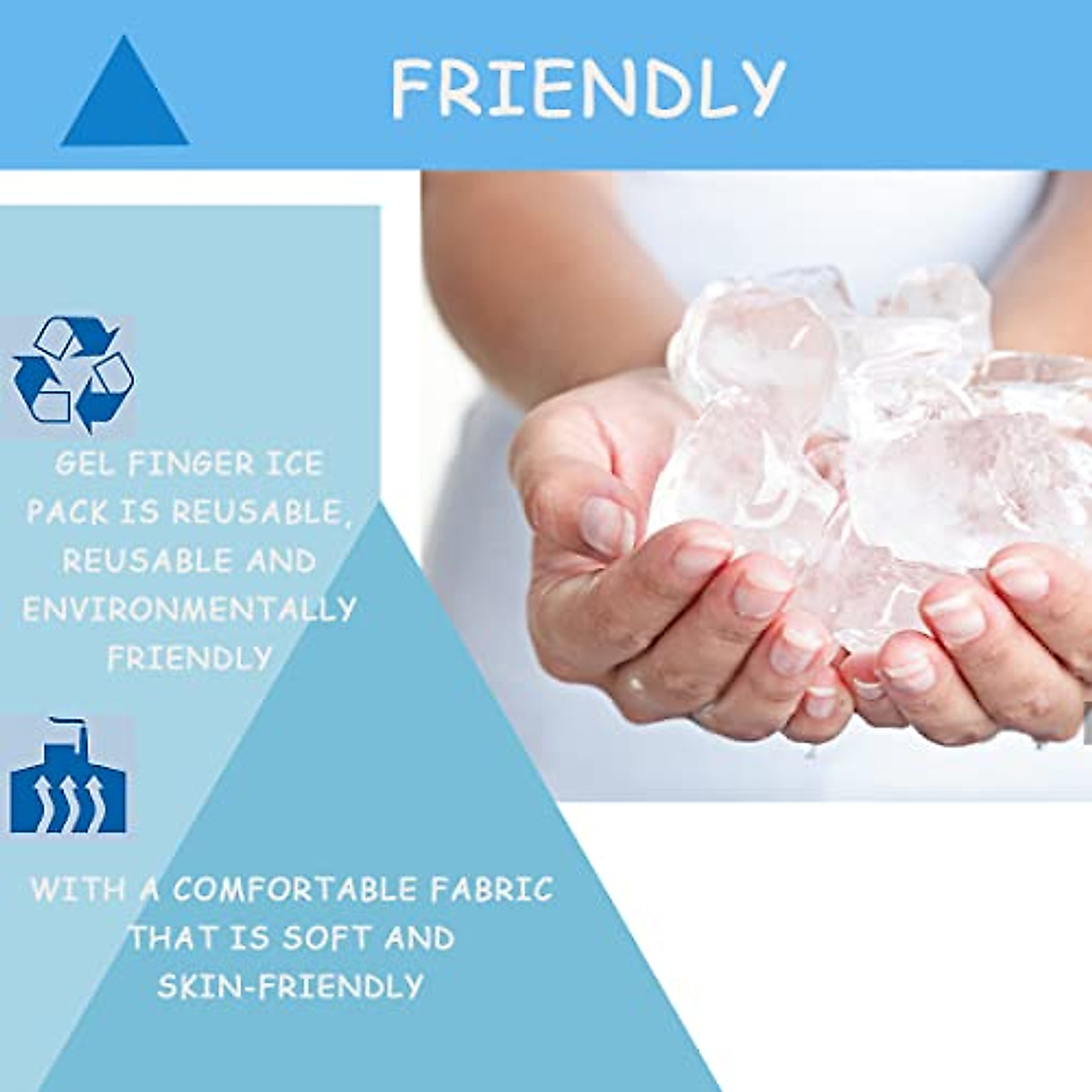 Finger Hot and Cold Gel Packs Broken Finger, Cold and Hot Treatment Sleeve, Cold Finger Sleeve for Arthritis, Finger Cold Gel Ice Pack, Ice Pack for Broken Fingers(4 Count