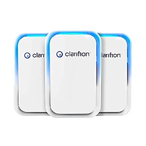 Clarifion - Air Ionizers for Home (3 Pack), Negative Ion Filtration System, Quiet Air Freshener for Bedroom, Office, Kitchen, Portable Air Filter Odor, Smoke Dust, Pets, Eliminator, Mini Air Cleaner