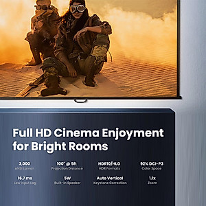 BenQ TH671ST 1080p Short Throw Gaming Projector | Gaming Mode for Intense Low Input Lag Action | 3000 Lumens for Lights On Entertainment | 3 Year Industry Leading Warranty