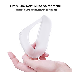 Hzlucki Halo Silicone Controller Cover Compatible with Oculus Meta Quest 2 Controller, Soft Silicone Grips Cover, 1Pair / White