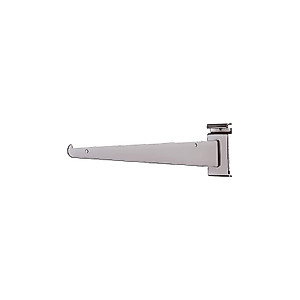 SSWBasics 14 inch Chrome Metal Shelf Bracket for Wire Grid - Pack of 5- Sturdy Chrome Metal Shelf Bracket for Grid Wall Shelves and Gridwall Shelves - Reliable Shelf Track for Retail Displays