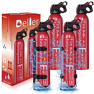 4 * 620ml Fire Extinguisher for Vehicle, Water-Based Car Fire Extinguisher, Fire Extinguishers for Home Truck Boat Kitchen Emergency Supplies