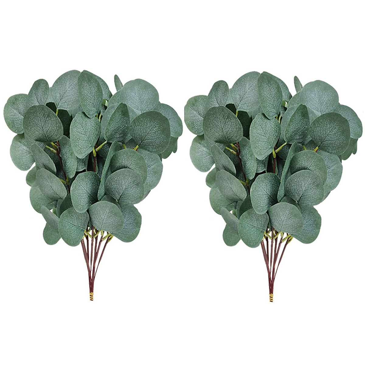 CYOIDAI Silk Eucalyptus Stems Picks Spray Fake Greenery for Garden Wedding Home Outdoors Decorations, 20 Pack