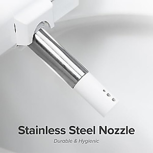 SmartBidet SB-2600 Electric Bidet Seat for Elongated - Electronic Heated Toilet Seat with Warm Air Dryer and Temperature Controlled Wash Functions (Unlimited Hot Water)