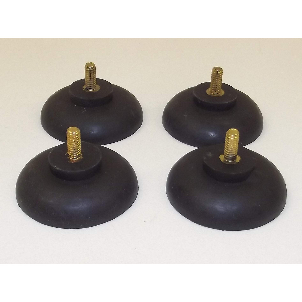 JL Missouri Parts 4X 3/8" #8-32 Screw in 1 1/2" Rubber Suction Cup, 1/2" Tall, Made in USA