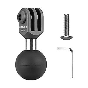 FANAUE GB-01 Action Camera Universal Ball Adapter Interface 1" Ball Assembly,Compatible with GOPRO Hero 9/10/11 and Other Brands of Action Cameras