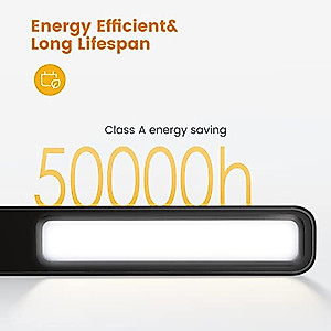 LASTAR Set of 2 LED Desk Lamp, Dimmable Eye-Protecting Table Lamps with Night Light, USB Charging Port, 4 Color Temperature Modes, 5 Brightness Levels, 1H Timer, Touch Control for Home Office Bedroom