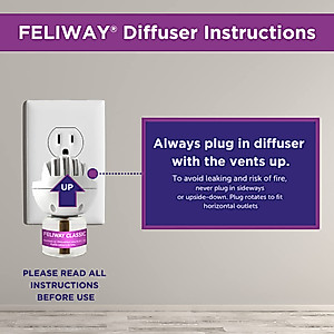 FELIWAY Classic Cat Calming Pheromone, 30 Day Refill - 3 Pack,Purple