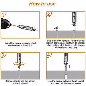 Gifts for Men and Women - Damaged Screw Extractor Kit Stripped Screw Extractor Set DIY Hand Tools Gadgets Gifts for Men Broken Bolt Extractor Screw Remover Sets