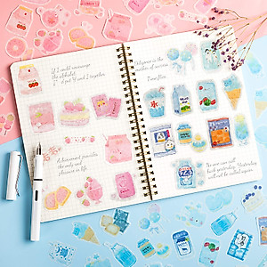 PAGOW 160Pcs Cheese Yogurt Scrapbooking Stickers