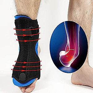 Adjustable Ankle Compression Band Support Foot Drop Orthosis Plantar Fasciitis Brace Night Splint for Men Women Breathable Arch Foot Pain Relief Achilles Tendonitis Foot Support Stabilizer