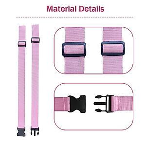 Elderly Shower Chair Seat Anti-Slip Belt, Universal Bath Bench Buckle Strap Nursing Care Supplies for Disabled Patient Bedridden (Pink)