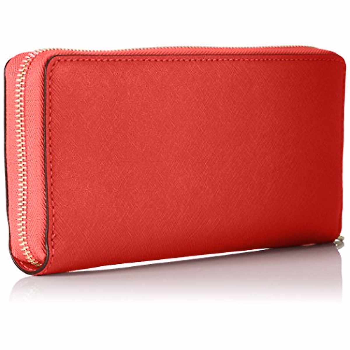 Michael Kors Jet Set Travel Continental Zip Around Leather Wallet Wristlet (Bright Red)