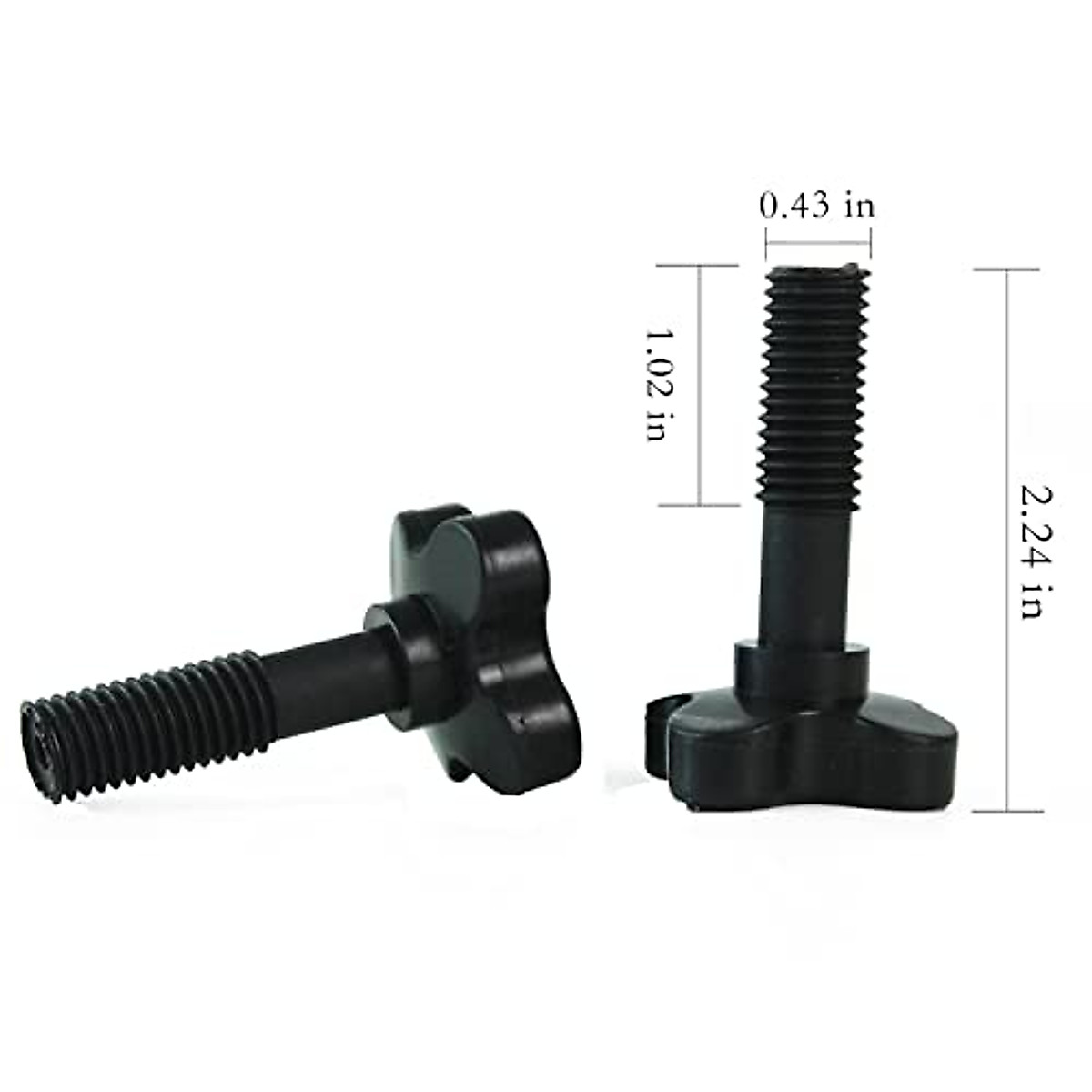 ZSHIYUIO Swing Fixing Screw,Diameter 0.43 Inch,M10 Torx Screws for Porch Garden Swing Canopy 2pcs(Black)