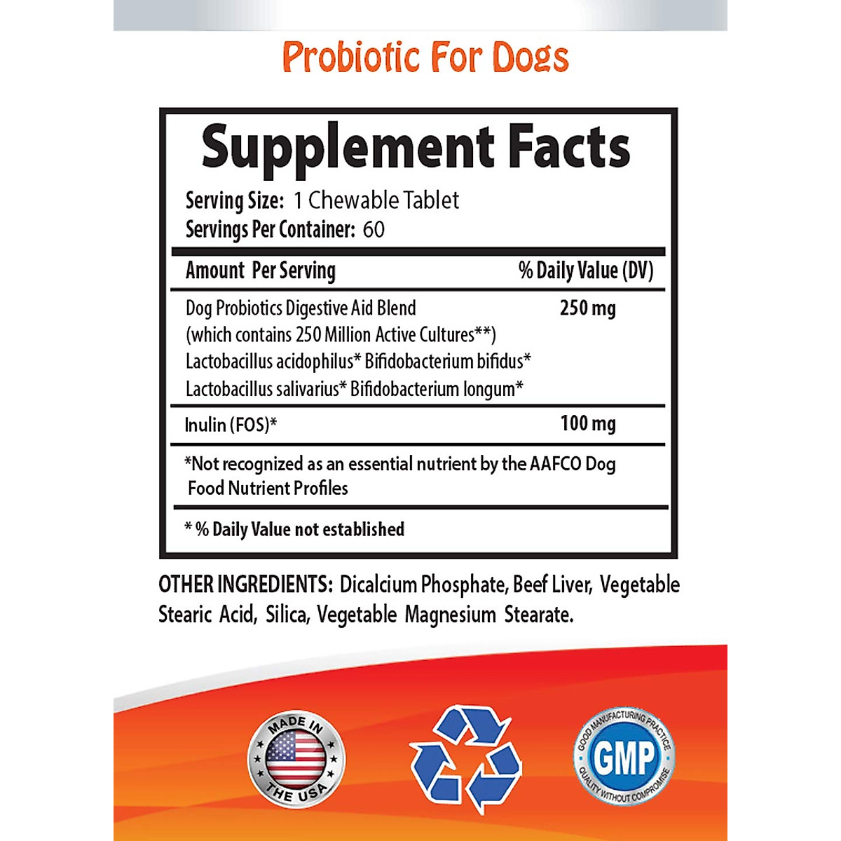 MY LUCKY PETS LLC Dog Digestive Support - Dog PROBIOTICS - Bad Breath and Passing Gas Solution - Oral Health - Dog lactobacillus - 3 Bottles (180 Treats)