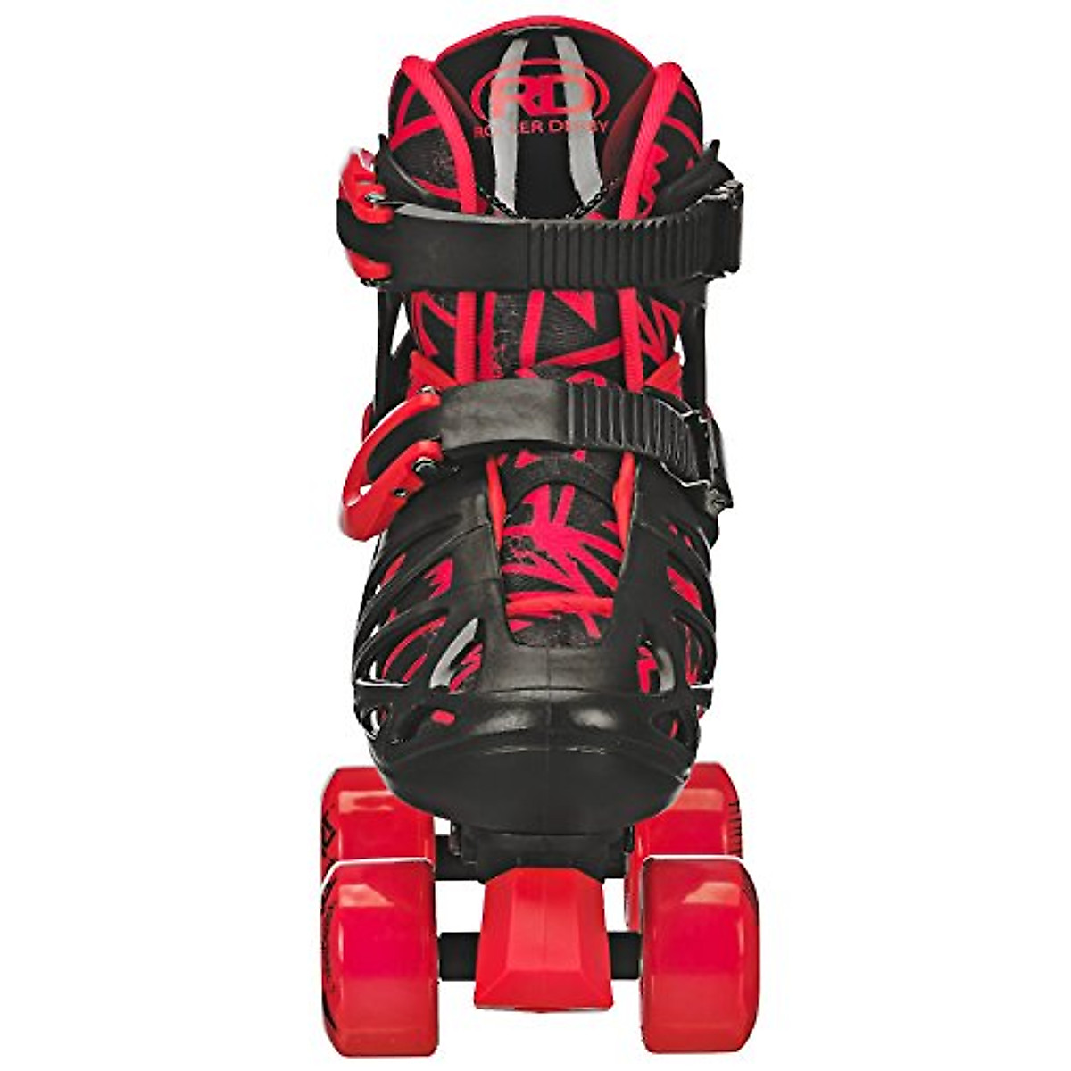 Roller Derby Trac Star Youth Boy's Adjustable Roller Skate Grey/Black/Red Size Medium (12-2)