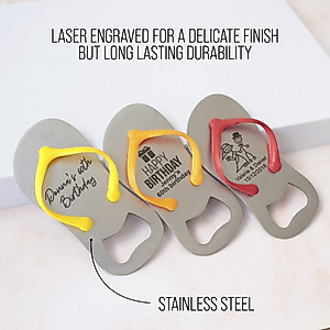 Lot of 3-6-8-12-24 Custom flip flop bottle opener set, personalized party favors, beach customized wedding guest gifts, pool summer birthday favor