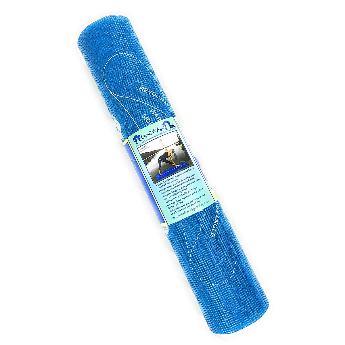 Instructional Yoga Mat/Educational Yoga Mat (Best Yoga Mat for Beginners Extra Thick Extra Long Learn Yoga or Better Your Alignment Works As a Kids Yoga Mat As Well As an Adult Yoga Mat)