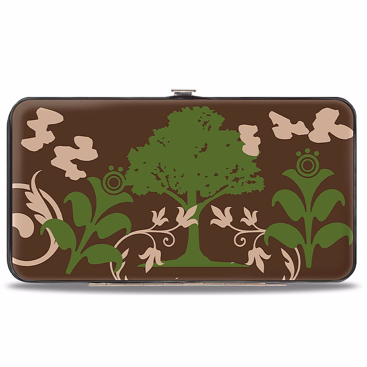Buckle-Down womens Buckle-down Hinge - Earthy Brown/Green Wallet, Multicolor, 7 x 4 US