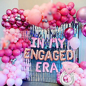 JeVenis In My Engaged Era Banner Balloons Bachelorette Party Decoration Bridal Shower Supplies Engagement Decoration pink bachelorette party decorations