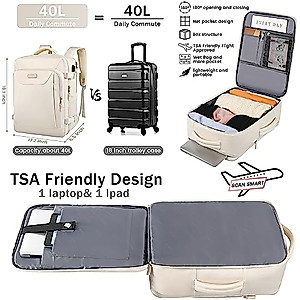 JCDOBEST Large Travel Backpack, Flight Approved Carry On Backpack for Men & Women, Large Daypack Hiking Backpack Water Resistant Lightweight Weekender Bag Outdoor Sports Rucksack Casual Pack