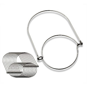 HENMI Mason Jar Wire Hangers 12 Pack Stainless Steel Wire Handles for Regular Mouth Mason Jar Ball Pint Jar Canning Jars,Canning Jars Hanger, Hanging Jars, Jar Hanging Hook, Sliver