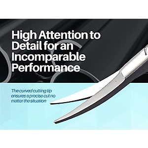 Castroviejo Scissors 5.5" CURVED stitch cutting embroidery spring action extra sharp ARTMAN brand BY WISE LINKERS USA