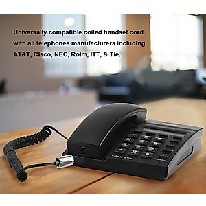 YIENFBEV Telephone Handset Cord Detangler 2 Sets, 2 Pack 360 Degree Rotating/Anti-Tangle Landline Cable and 2 Pack Telephone Handset Cord 7.5 Foot Uncoiled (1.2 Foot Coiled)