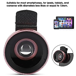 Mobile Phone Wide Angle Lens, Mobile Phone Macro Lens Easy to Adjust Single Lens Convex Structure Micro Lens Shooting for Tablets