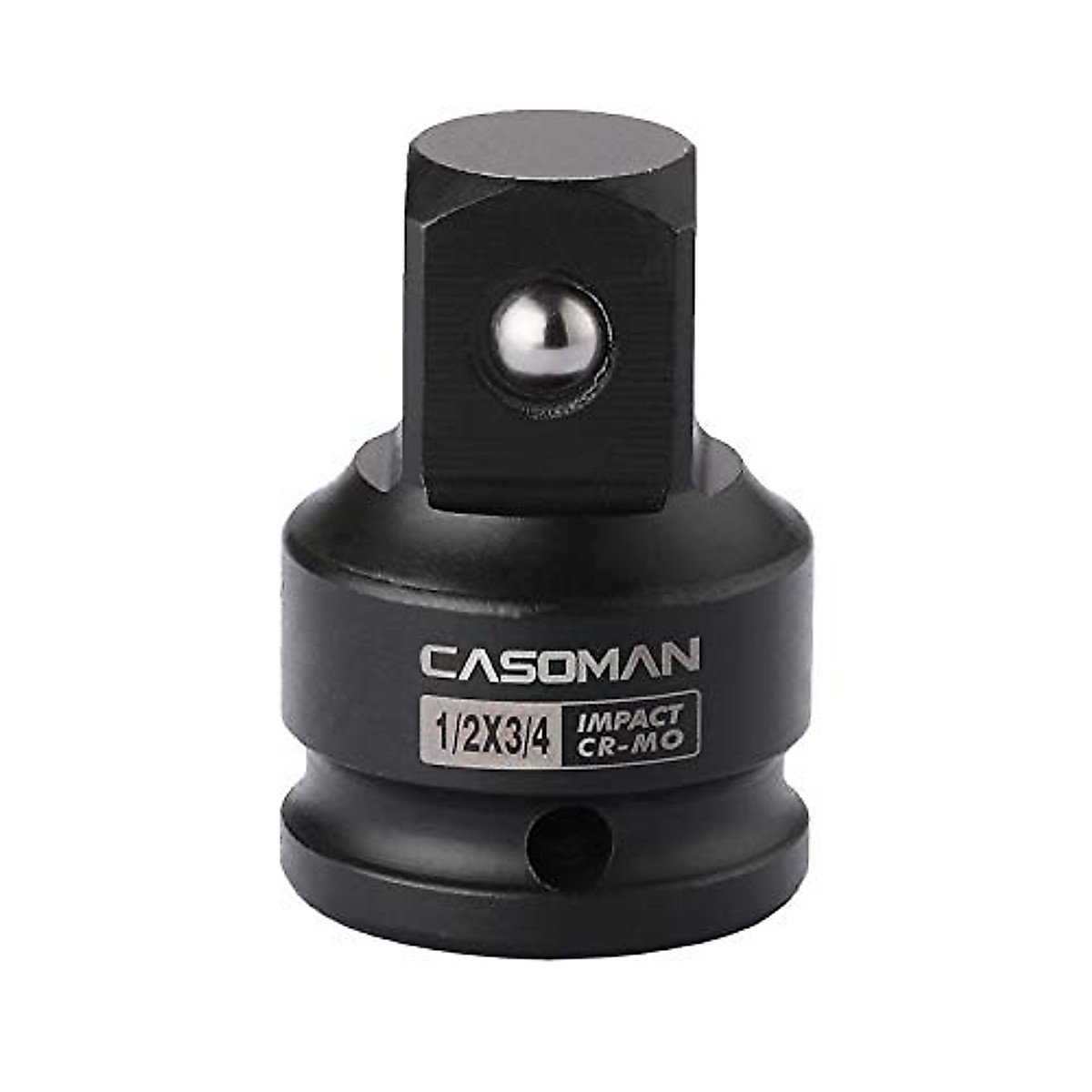 CASOMAN 1/2 Inch Drive 1/2" Female x 3/4" Male Impact Adapter, Cr-Mo Steel, 1/2"F to 3/4"M Socket with Friction Ball