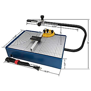 Hercules Hot Wire Foam Cutter Table with Foot Control Pedal – Tabletop Hotwire Cutter for Cutting, Forming and Sculpting Styrofoam and Other Foam Materials (Corded 110V AC)