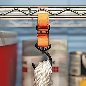 Hudman Works Strap & Hook, Bright Orange, 10"