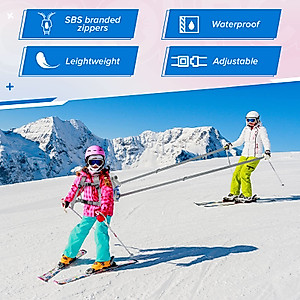 Ski Harness for Kids, Kids Ski Harness Strap with Retractable Leashes, Toddler Skis Kids Snowboard Teach Speed Control