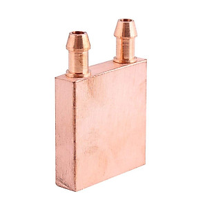 Pure Copper Water Cooling Block for Computer 40x40mm Water-Cooled Exchanger Endothermic Head for Liquid Water Cooler Heat Sink System for CPU Graphics Radiator Heatsink (1 Pack)