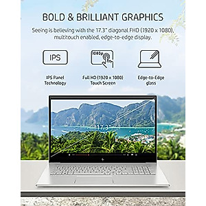 HP Envy 17 Laptop, 11th Gen Intel Core i7-1165G7, 12 GB RAM, 1 TB HDD & 256 GB SSD, 17.3-inch FHD IPS Touchscreen, Wins10 Home, HD Webcam, Audio by B&O (17-cg1010nr, 2021) (Renewed)