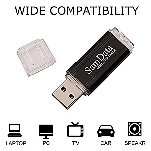 SamData 2 Pack 32GB USB 2.0 Flash Drive Thumb Drive Memory Stick Pen Drives Jump Drive for Data Storage (2Pack Black)