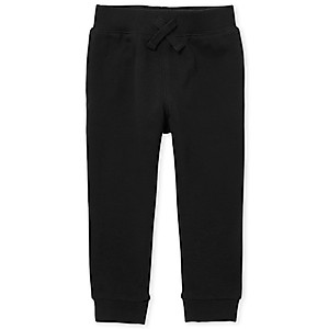 The Children's Place baby boys And Toddler Active Fleece Jogger Pants Jeans, Black Single, 3T US